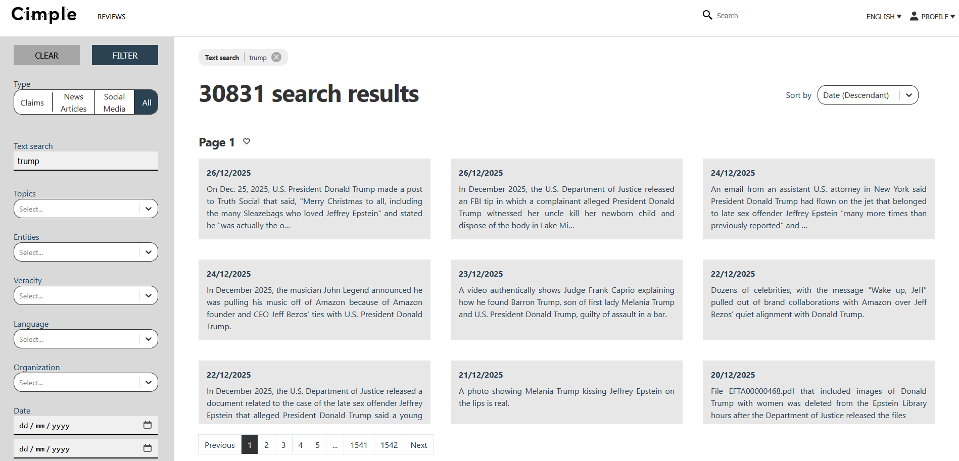 Youri Peskine - Researcher CV